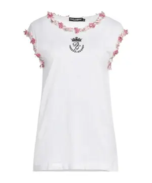 Dolce & Gabbana Sleeveless Solid-color T-shirt - White