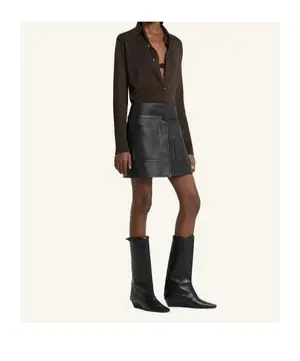 COURREGES Merinos Wool Notched-collar Cardigan