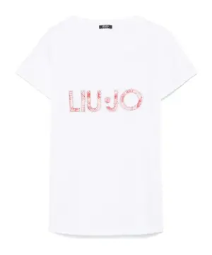 Liu Jo Crystal-embellished T-shirt - Pink