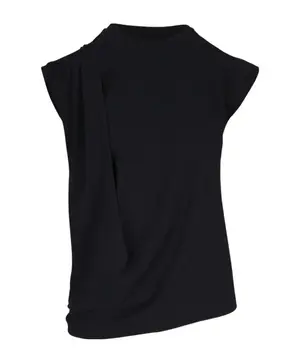 Vince Draped Knit Vest - Black