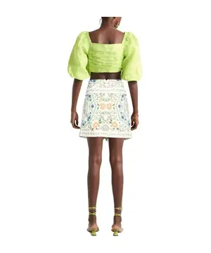 Farm Rio Printed Layered Midi Skirt