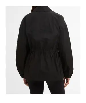 Barbour Collared Zip-up Jacket With Adjustable Waist And Patch Pockets