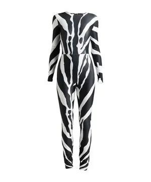 Dolce & Gabbana Zebra Print Long Sleeve Bodysuit - Black