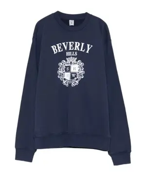 SPORTY  RICH Sporty & Rich Graphic Print Crewneck Sweatshirt