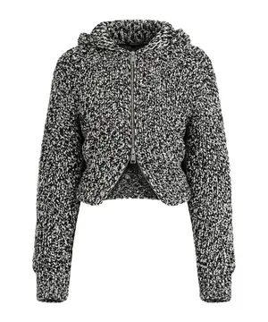 Nanushka Knitted Hooded Jacket - Black