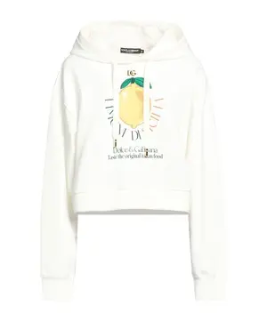 Dolce & Gabbana Printed Hooded Sweatshirt - White