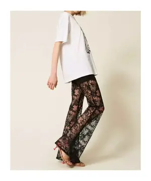 TWINSET Lace Flare Trousers