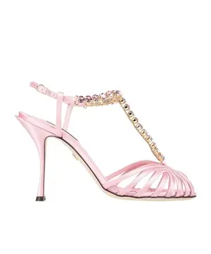 Dolce & Gabbana Solid Color Sandals - Pink