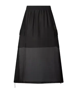 Liu Jo Maxi Mesh Skirt - Black