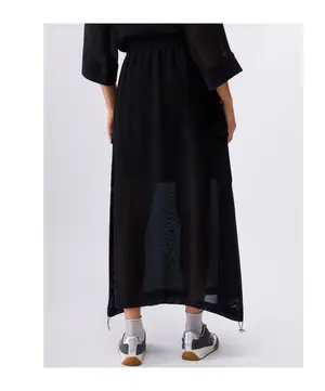 Liu Jo Maxi Mesh Skirt - Black