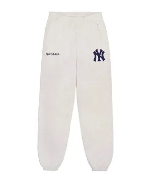 SPORTY  RICH Sporty & Rich Logo Embroidered Track Pants - White