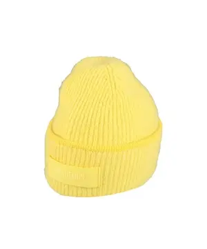 Jacquemus Solid Color Knitted Hat - Yellow