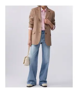Liu Jo Single Breasted Blazer With Printed Scarf Detail