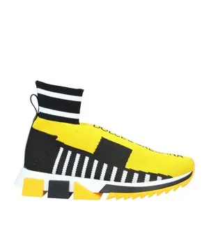 Dolce & Gabbana Letter Print Sock Sneakers - Black
