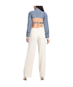 Jacquemus Long Sleeve Plaid Shirt With Twist Detail