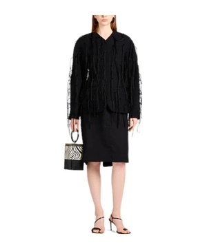 Jacquemus Crepe V-neck Jacket With Fringes