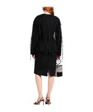 Jacquemus Crepe V-neck Jacket With Fringes