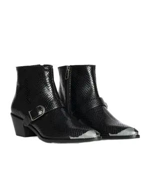 Zadig&Voltaire Tylow Wild Mirror Buckled Cowboy Boots