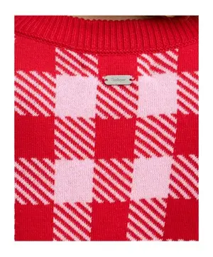 Barbour Plaid Short Sleeve Knit Sweater