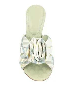 Burberry Sandals With Floral Detail And Checked Pattern