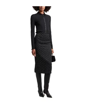 Dolce & Gabbana Polka Dot Midi Pencil Skirt