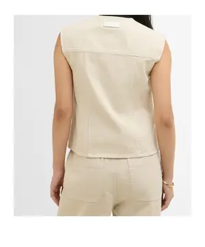 Barbour Daya Denim Waistcoat - Nude