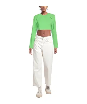 Jacquemus Solid Color Crop Tops