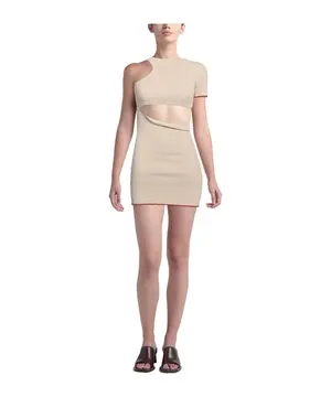 Jacquemus Two-tone Knitted Bodycon Dress