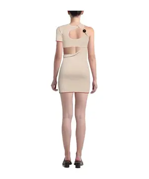 Jacquemus Two-tone Knitted Bodycon Dress