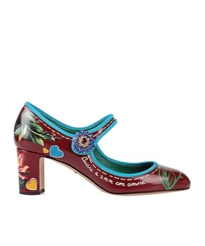 Dolce & Gabbana Floralpattern Leather Shoes