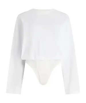 JEAN PAUL GAULTIER Long Sleeved Bodysuit - White