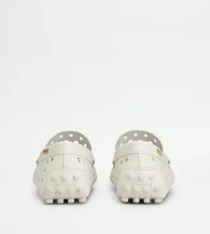 TOD'S Gommino Loafers With Laser-cut Detailing - White