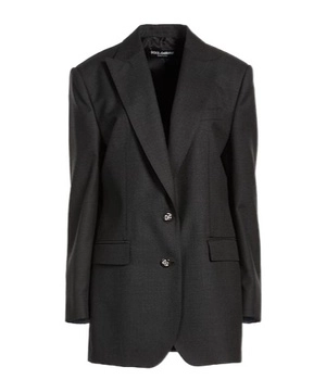 Dolce & Gabbana Single-breasted Blazer In Cool Wool - Black
