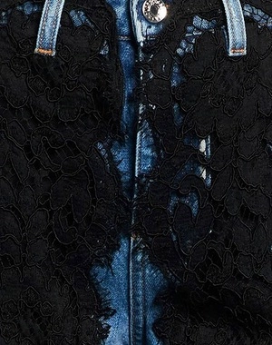 Dolce & Gabbana Embellished Denim Trousers
