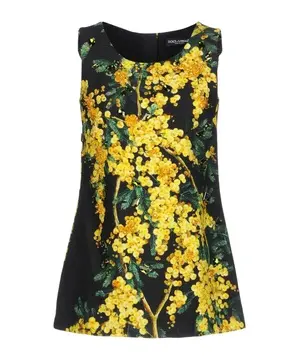 Dolce & Gabbana Sleeveless Floral Embellished Top