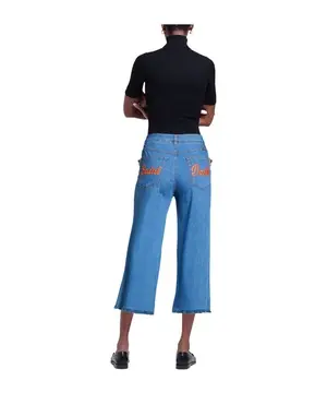Dolce & Gabbana Embellished Wide-leg Cropped Jeans
