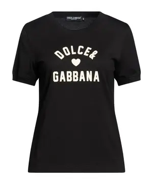 Dolce & Gabbana Jersey T-shirt With Appliqu - Black
