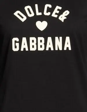Dolce & Gabbana Jersey T-shirt With Appliqu - Black