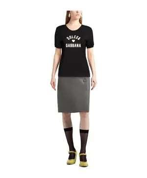 Dolce & Gabbana Jersey T-shirt With Appliqu - Black