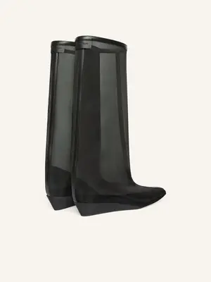 COURREGES Melting Mesh Wedge Boots