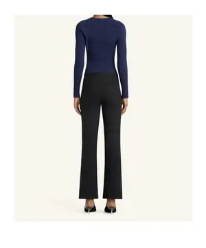 COURREGES Ribbed-knit Cut-out T-shirt