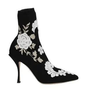 Dolce & Gabbana Print Ankle Boots - Black