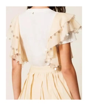 TWINSET Ruffled Embellished T-shirt
