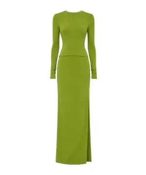 Nanushka Shada Long-sleeved Maxi Dress - Green