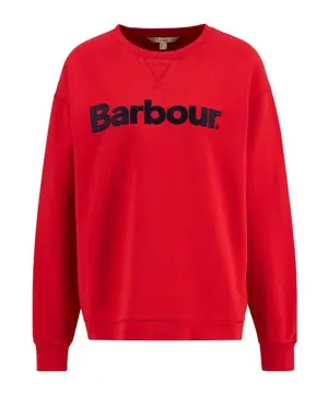 Barbour Logo Crew Neck Sweatshirt - Red