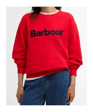 Barbour Logo Crew Neck Sweatshirt - Red