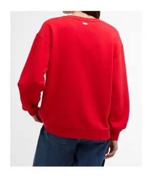 Barbour Logo Crew Neck Sweatshirt - Red