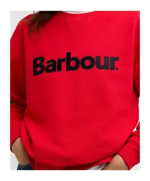 Barbour Logo Crew Neck Sweatshirt - Red