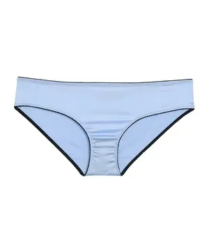 Dolce & Gabbana Solid-color Stretch Satin Panties - Blue