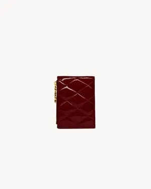 Saint Laurent Le Cassandre Bijou Patent Leather Bi-fold Wallet
